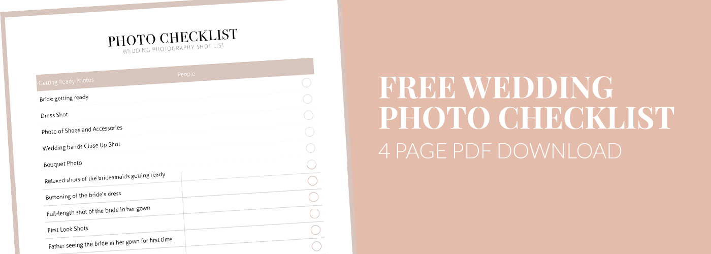 Wedding Photography Checklist Template